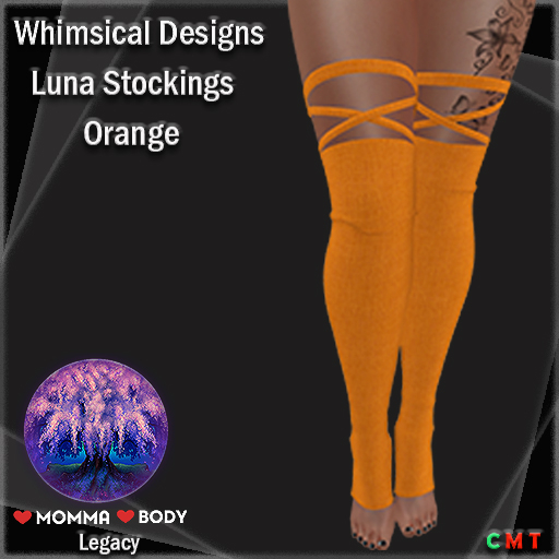 Second Life Marketplace Wd Luna Stockings Orange